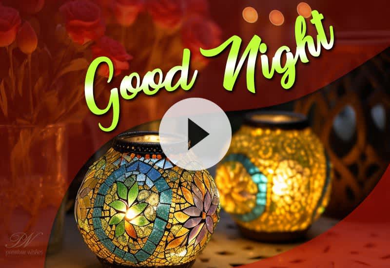 Beautiful Lamp Video - Night Lamp Good Night | Premium Wishes