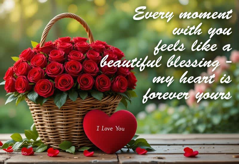 Romantic Love Message – Every Moment with You Is a Blessing | Premium ...