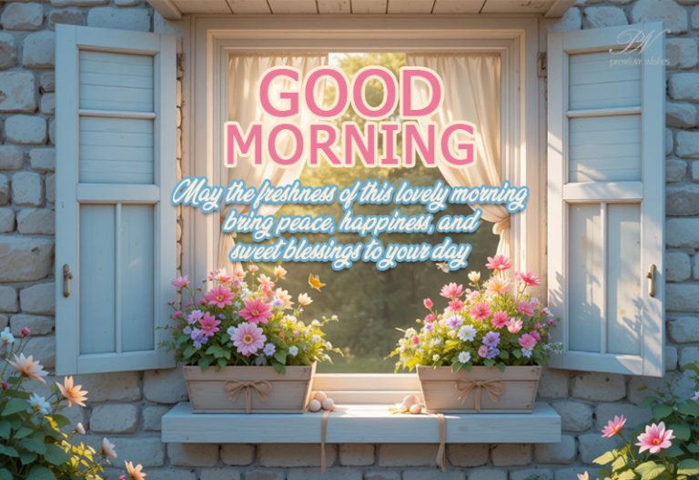 Good Morning Wishes with Fresh Flowers and Sweet Blessings | Premium Wishes